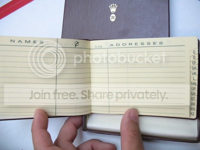 FS: Rolex Address and Phone book Brown - Rolex Forums - Rolex Watch Forum