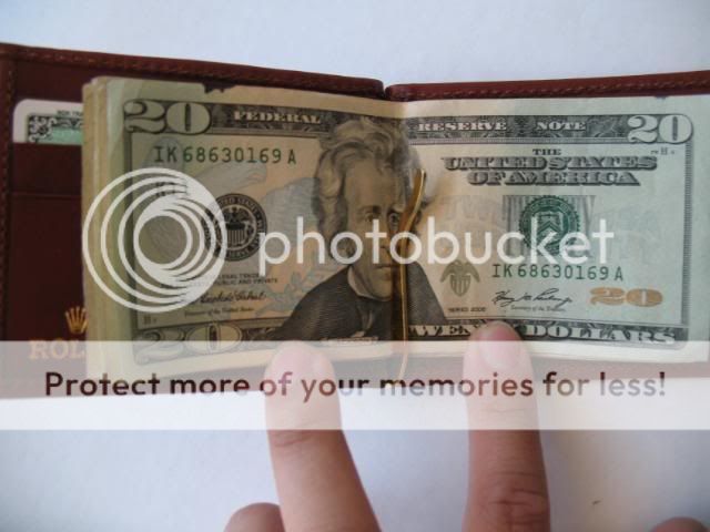 FS: Rolex Brown leather wallet, Gold Money clip and credit card holder ...